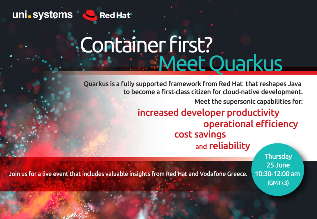 Webinar: Δείτε το Quarkus, Kubernetes-native Java από την Red Hat – 25/ ...